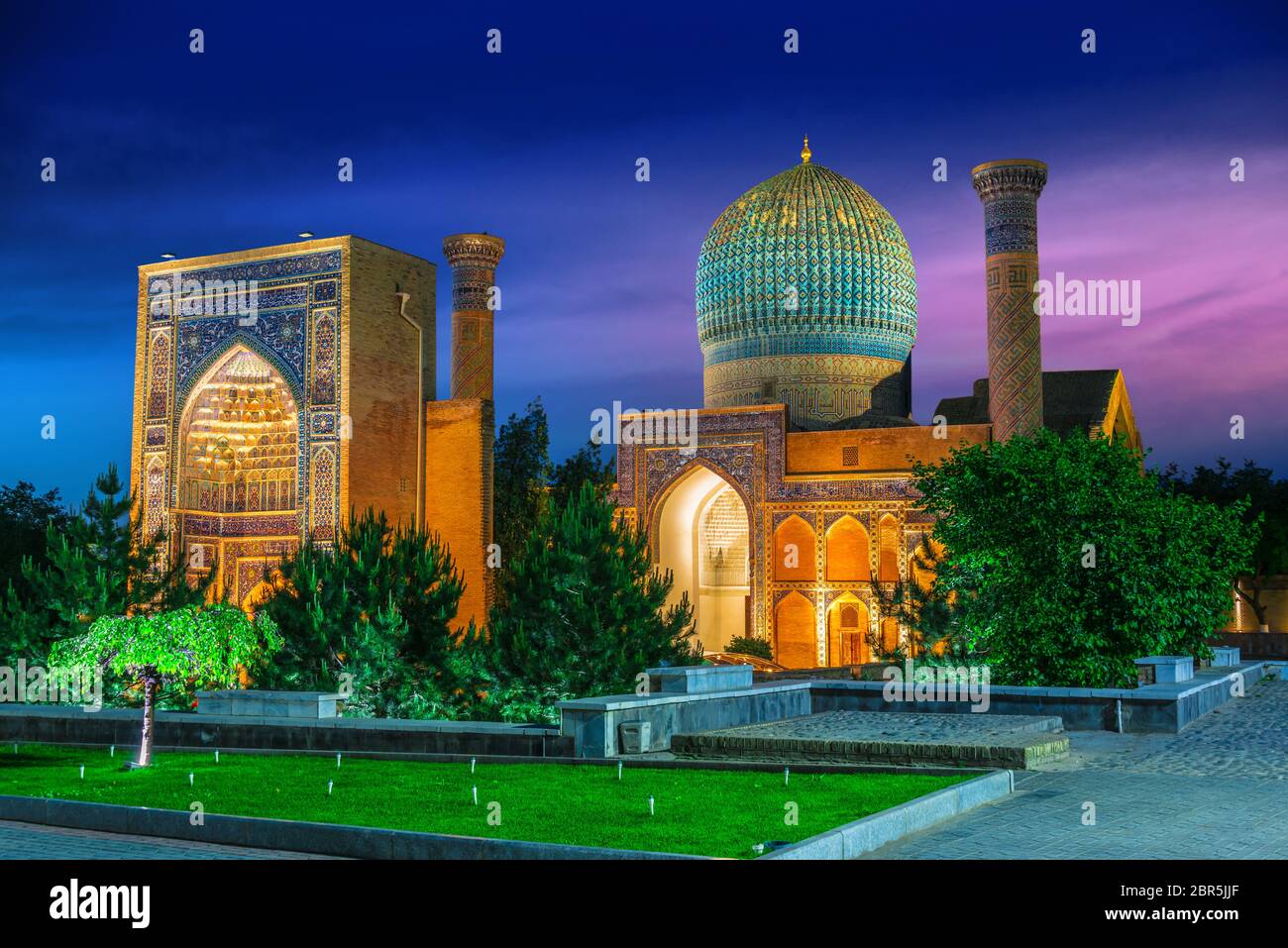 Gur-e-Amir or Guri Amir (Tomb of the King), a mausoleum of the Asian ...