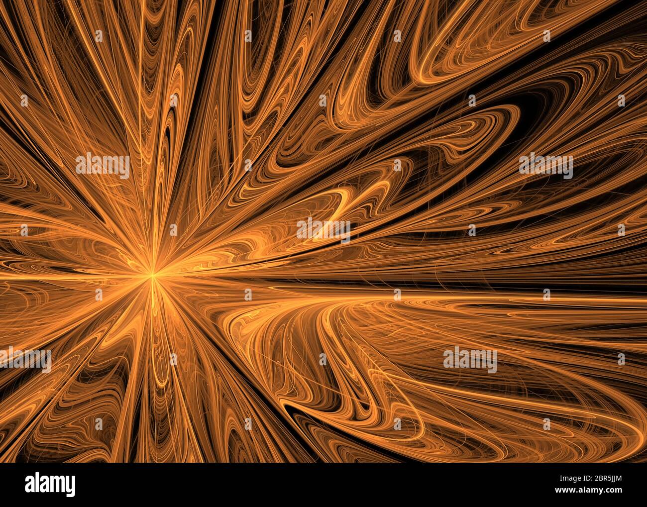 Fractal dynamic spiral. A computer-generated image for use as a ...