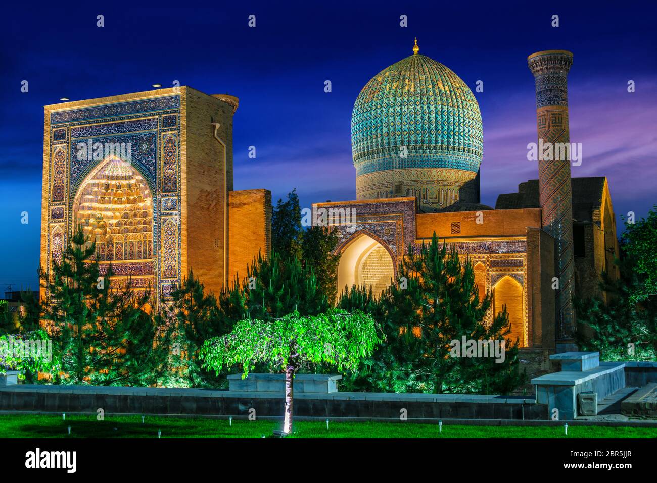 Gur-e-Amir or Guri Amir (Tomb of the King), a mausoleum of the Asian ...