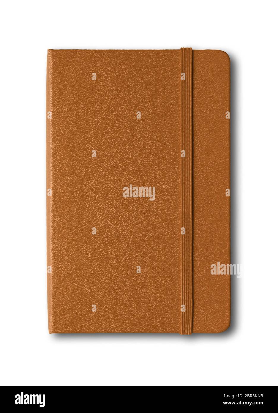 Leather closed notebook mockup isolated on white Stock Photo - Alamy