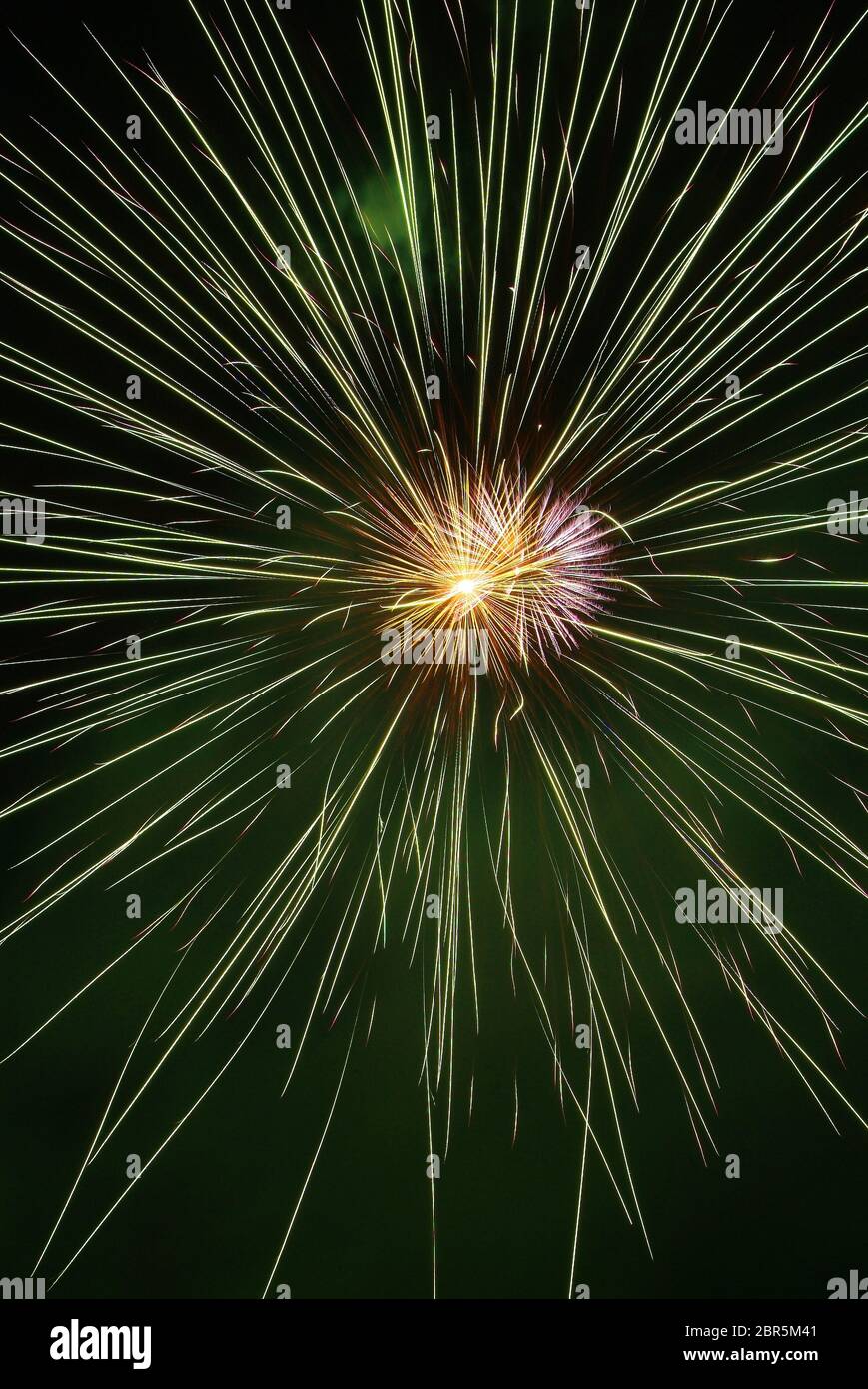 Nice and colorful fireworks in black night Stock Photo - Alamy