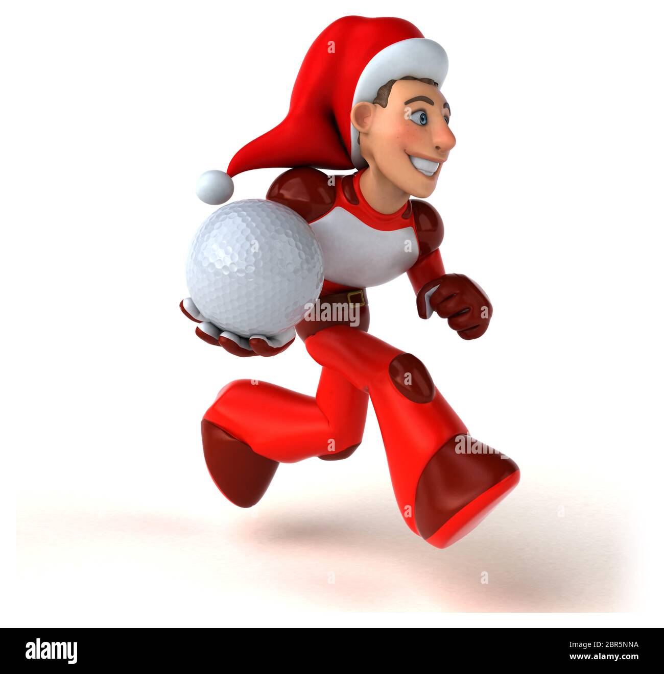 Fun Super Santa Claus - 3D Illustration Stock Photo - Alamy