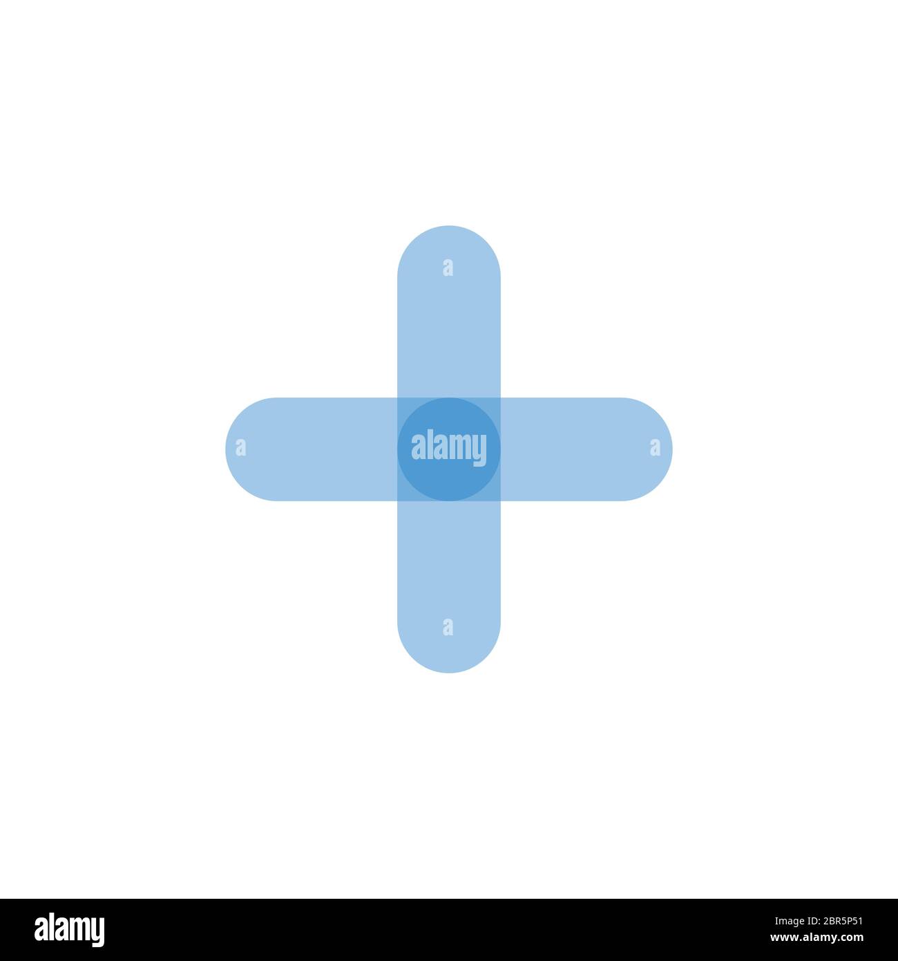 Blue Medical logo icon design template with cross or plus. Stock vector ...