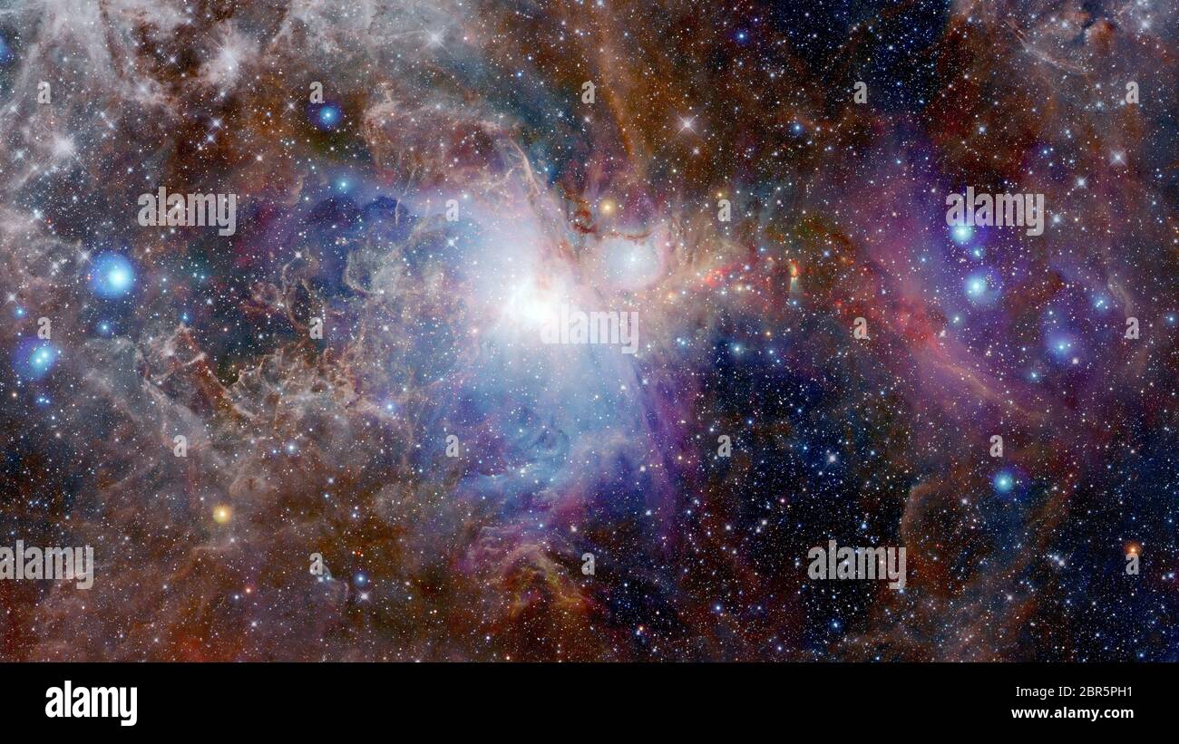 Billions of galaxies in the universe. Abstract space background ...