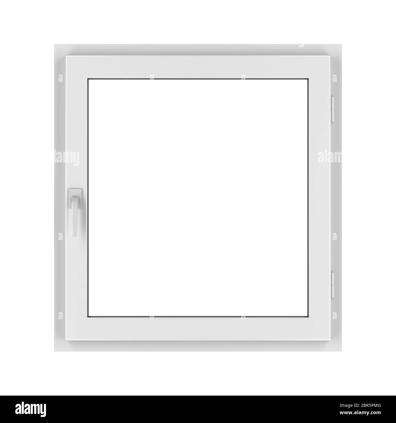 PVC window isolated on white background, front view Stock Photo - Alamy