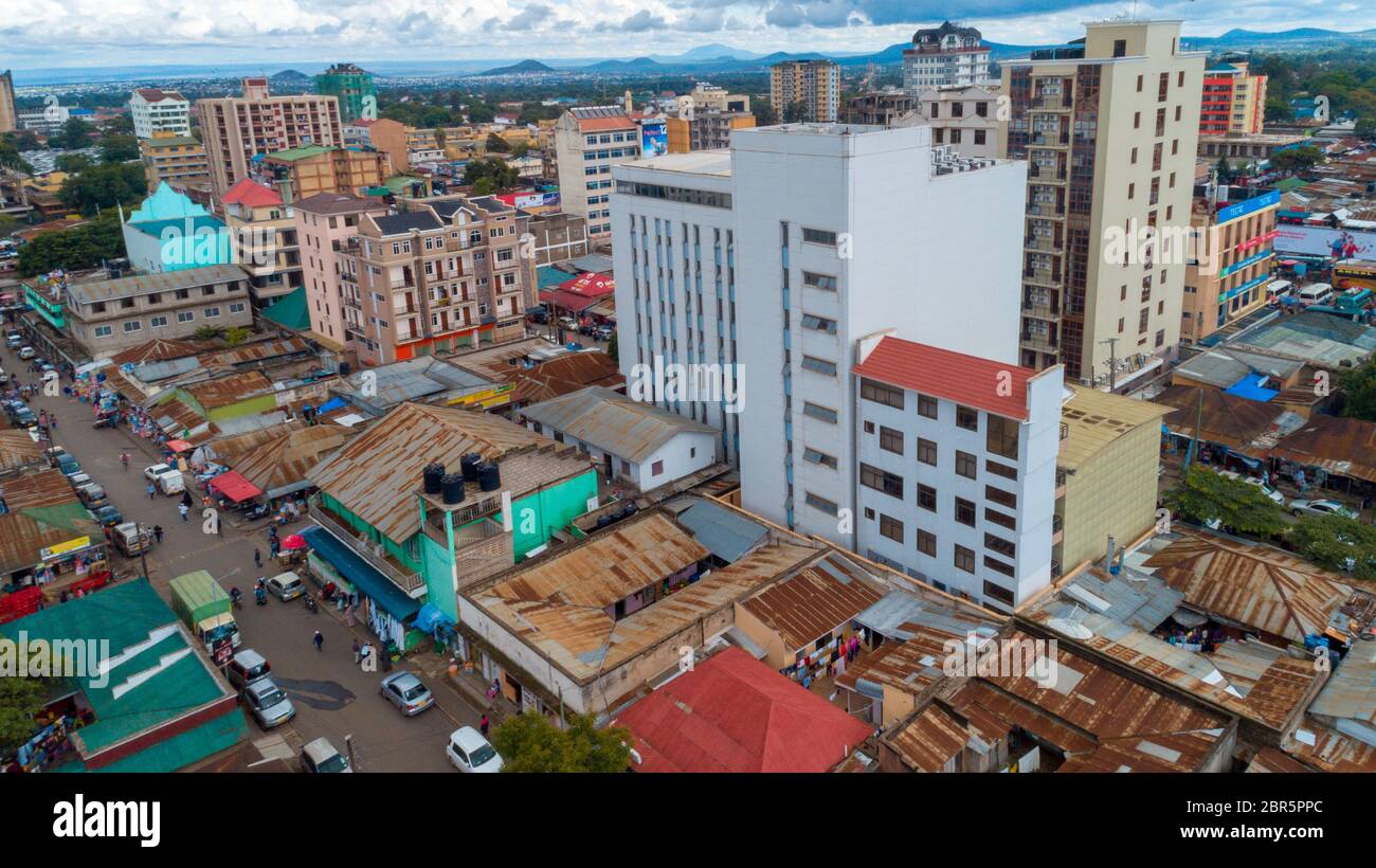 aerial view of the city of Arusha, Tanzania Stock Photo - Alamy