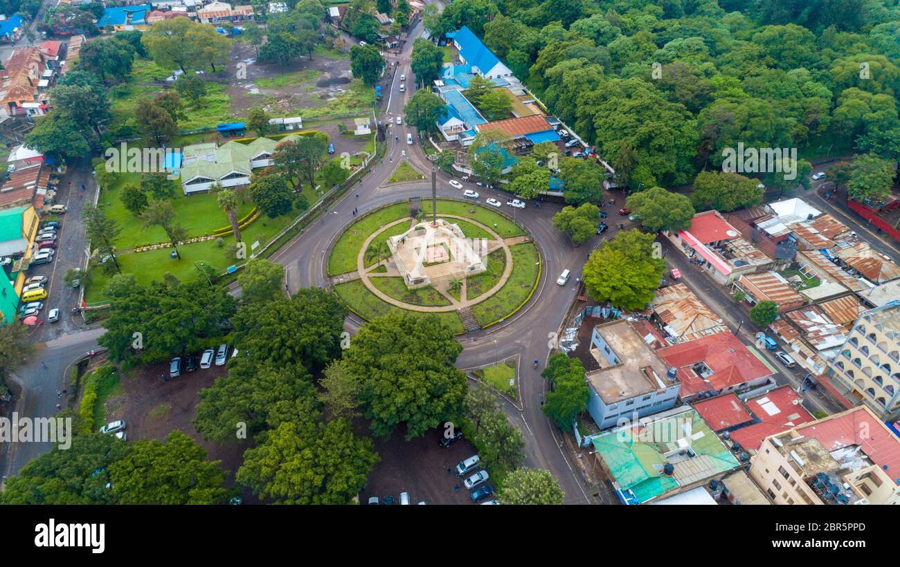 aerial view of the city of Arusha, Tanzania Stock Photo - Alamy