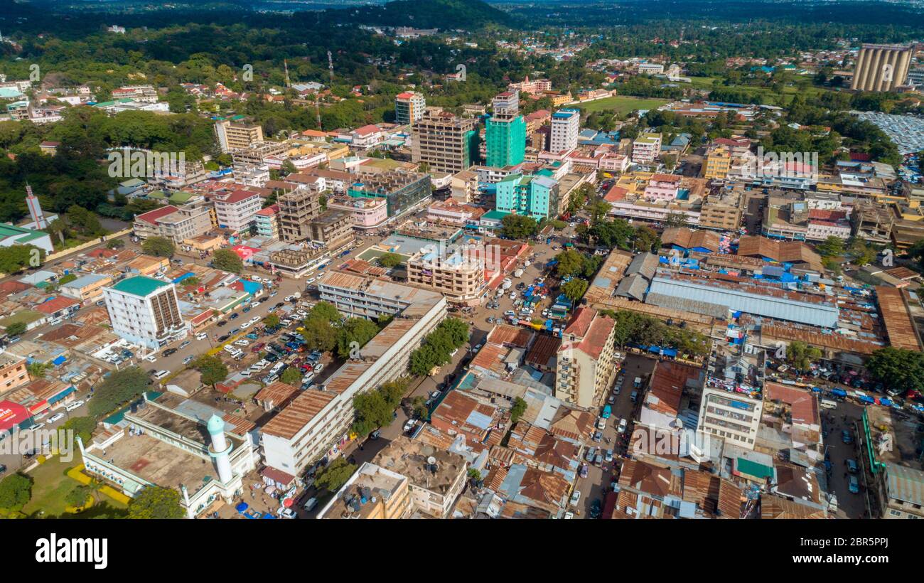 aerial view of the city of Arusha, Tanzania Stock Photo - Alamy