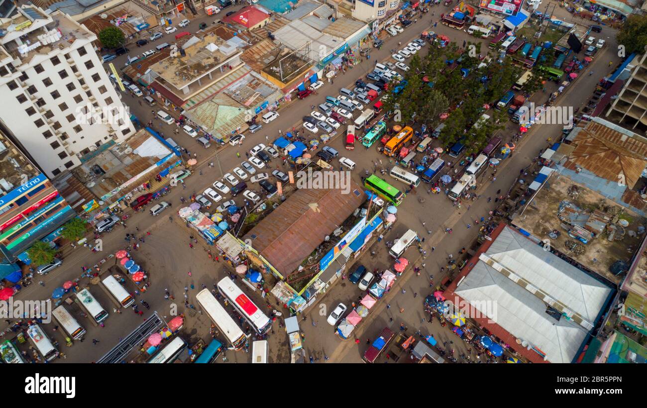 aerial view of the city of Arusha, Tanzania Stock Photo - Alamy
