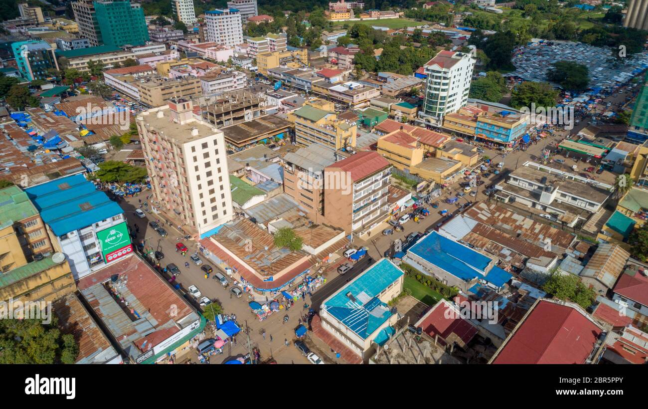 aerial view of the city of Arusha, Tanzania Stock Photo - Alamy