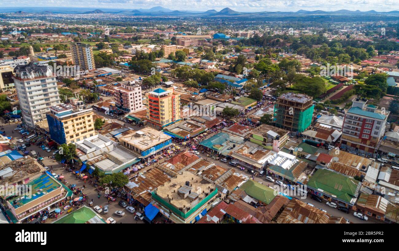 aerial view of the city of Arusha, Tanzania Stock Photo - Alamy