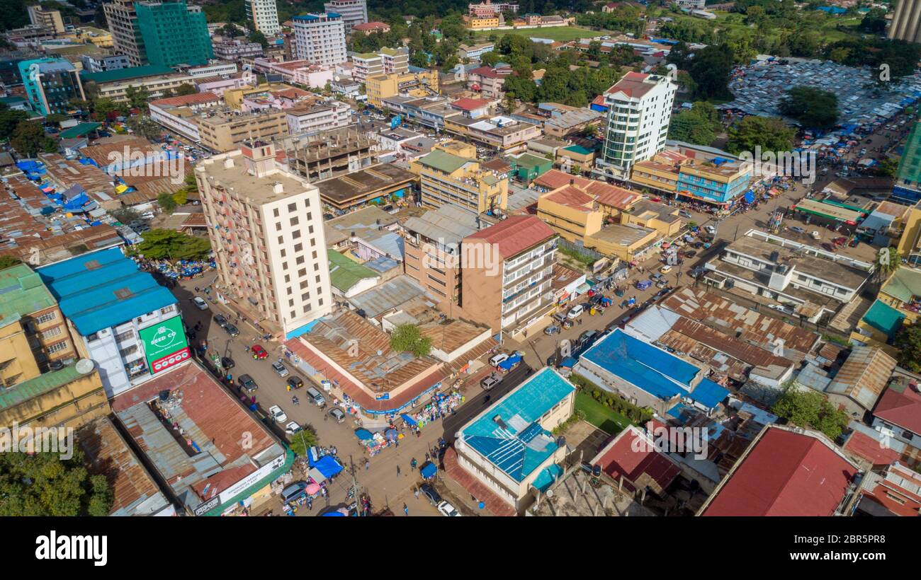 aerial view of the city of Arusha, Tanzania Stock Photo - Alamy