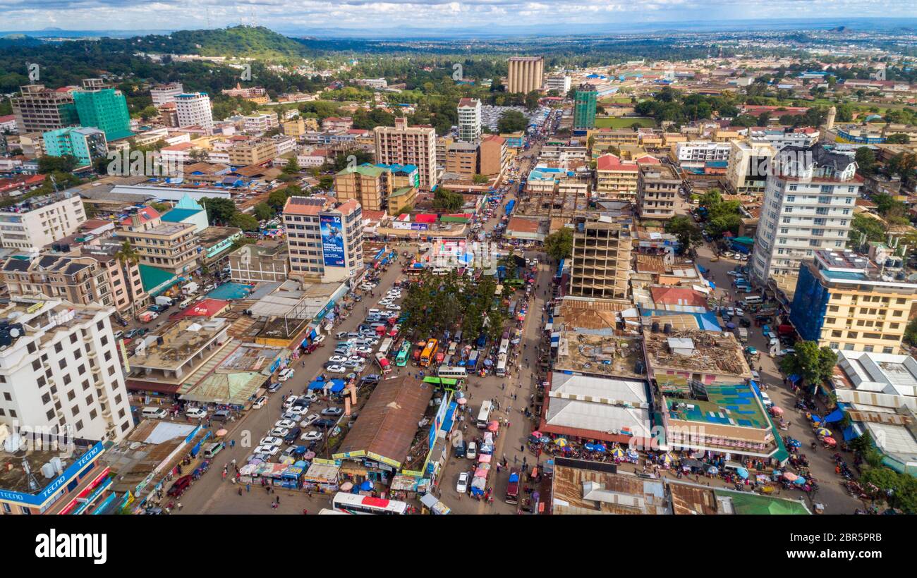 aerial view of the city of Arusha, Tanzania Stock Photo - Alamy