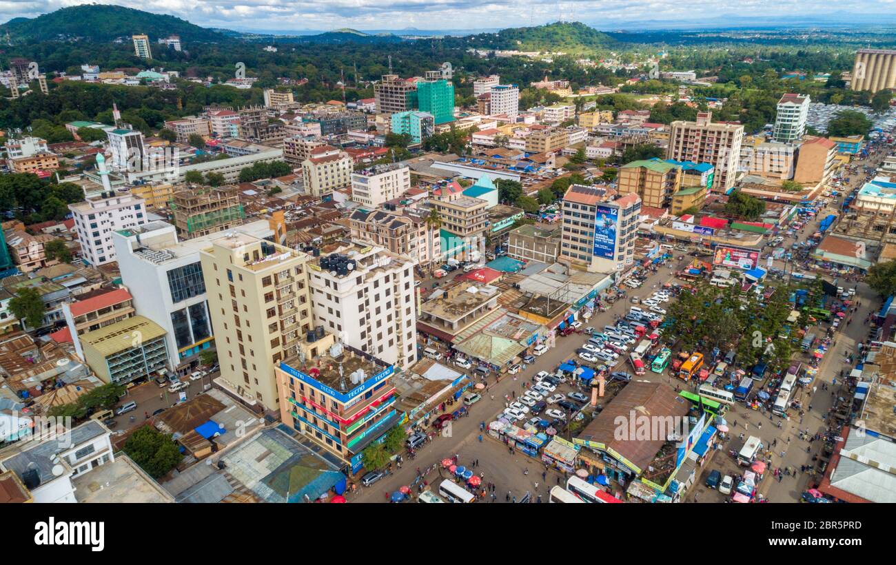 aerial view of the city of Arusha, Tanzania Stock Photo - Alamy