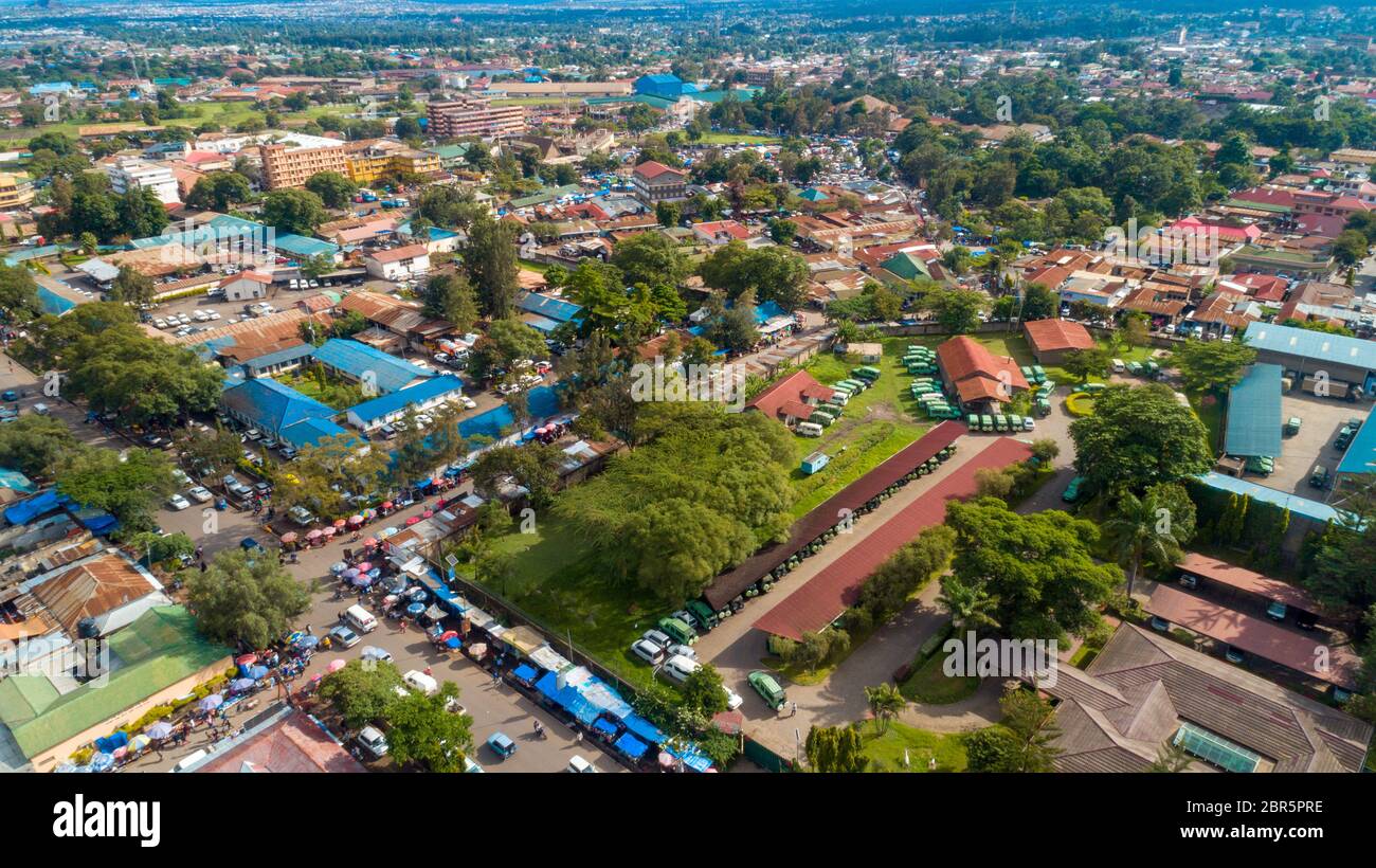 aerial view of the city of Arusha, Tanzania Stock Photo - Alamy