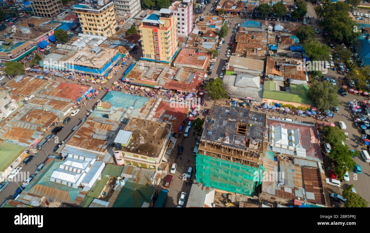aerial view of the city of Arusha, Tanzania Stock Photo - Alamy