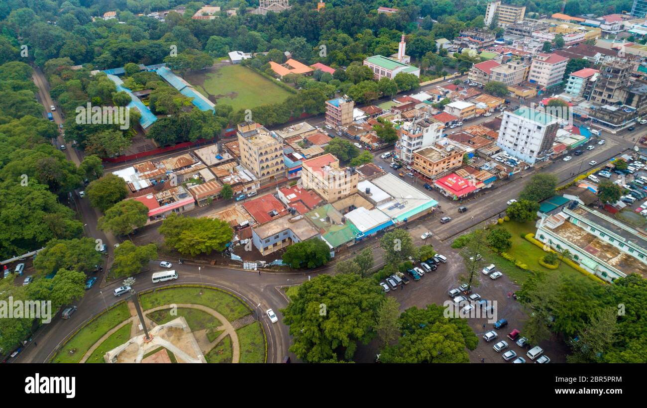 aerial view of the city of Arusha, Tanzania Stock Photo - Alamy
