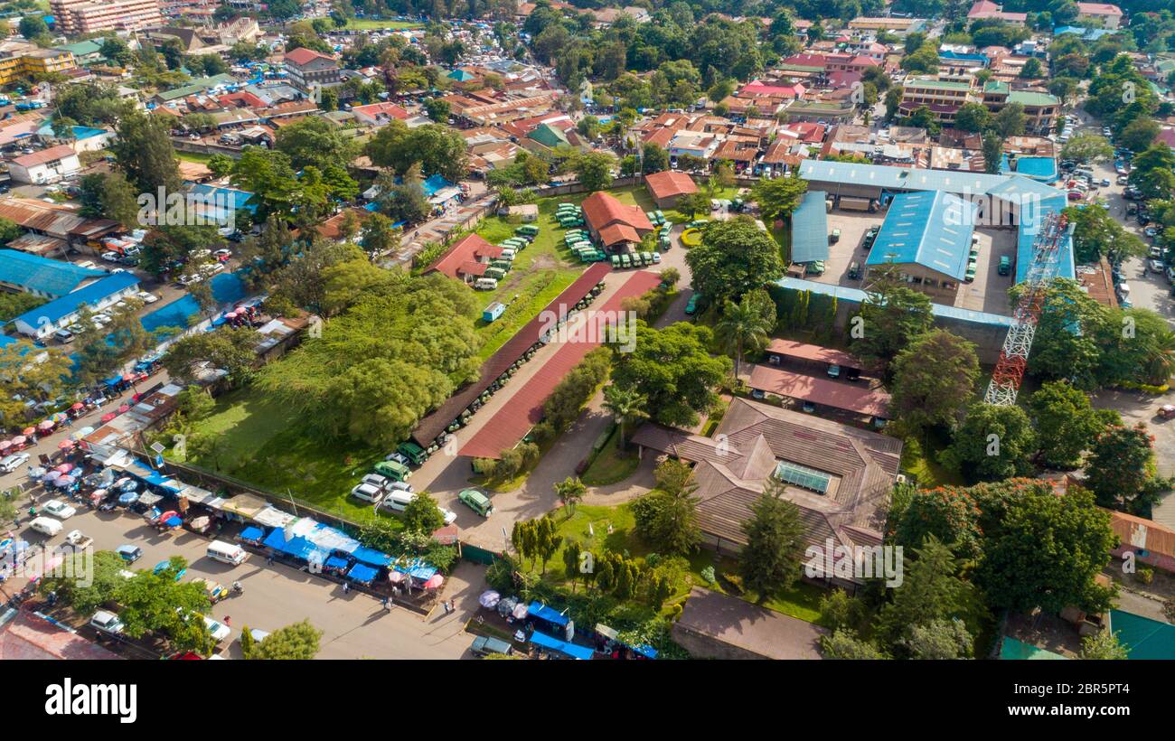aerial view of the city of Arusha, Tanzania Stock Photo - Alamy
