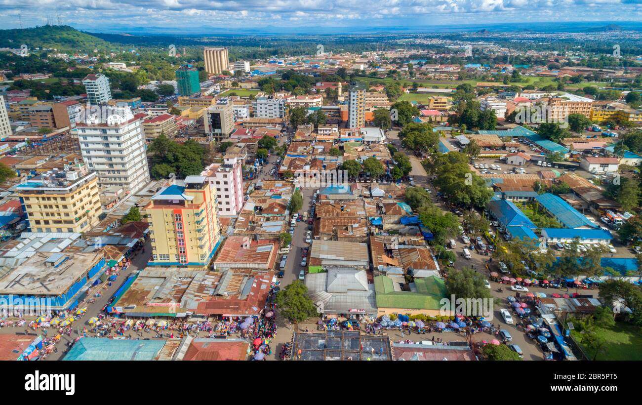 aerial view of the city of Arusha, Tanzania Stock Photo - Alamy