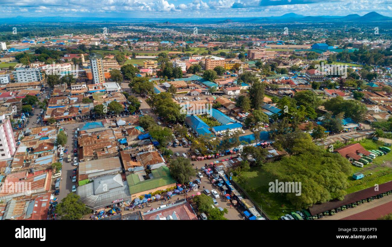 aerial view of the city of Arusha, Tanzania Stock Photo - Alamy