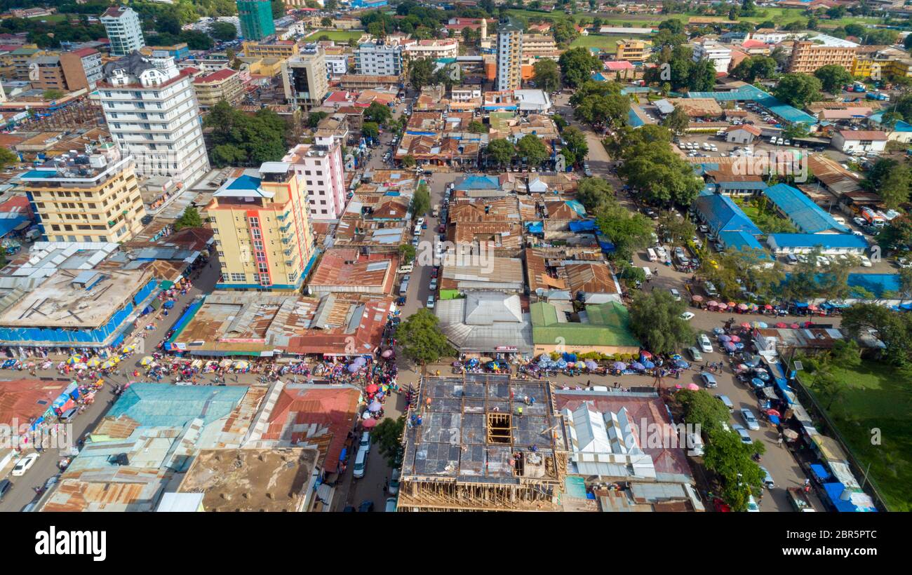 aerial view of the city of Arusha, Tanzania Stock Photo - Alamy