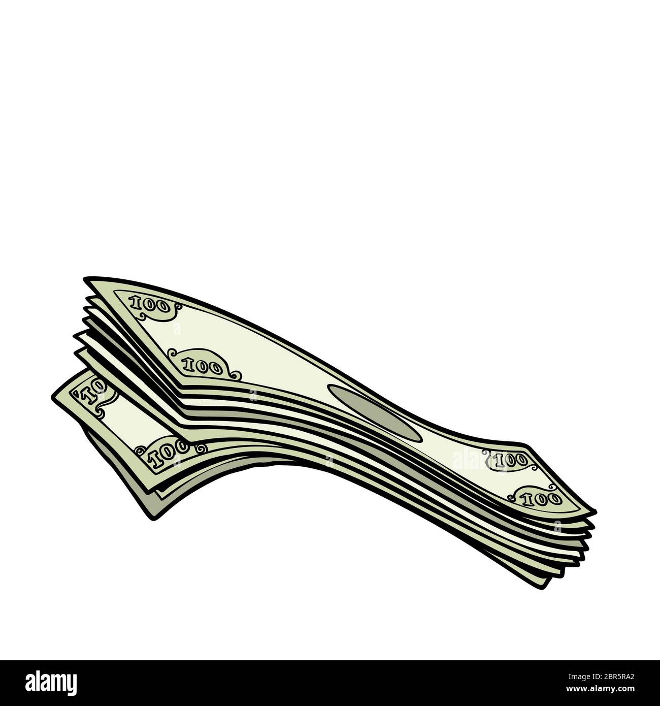 dollars, us banknotes cash. Bank Finance lottery win. Comic cartoon pop ...