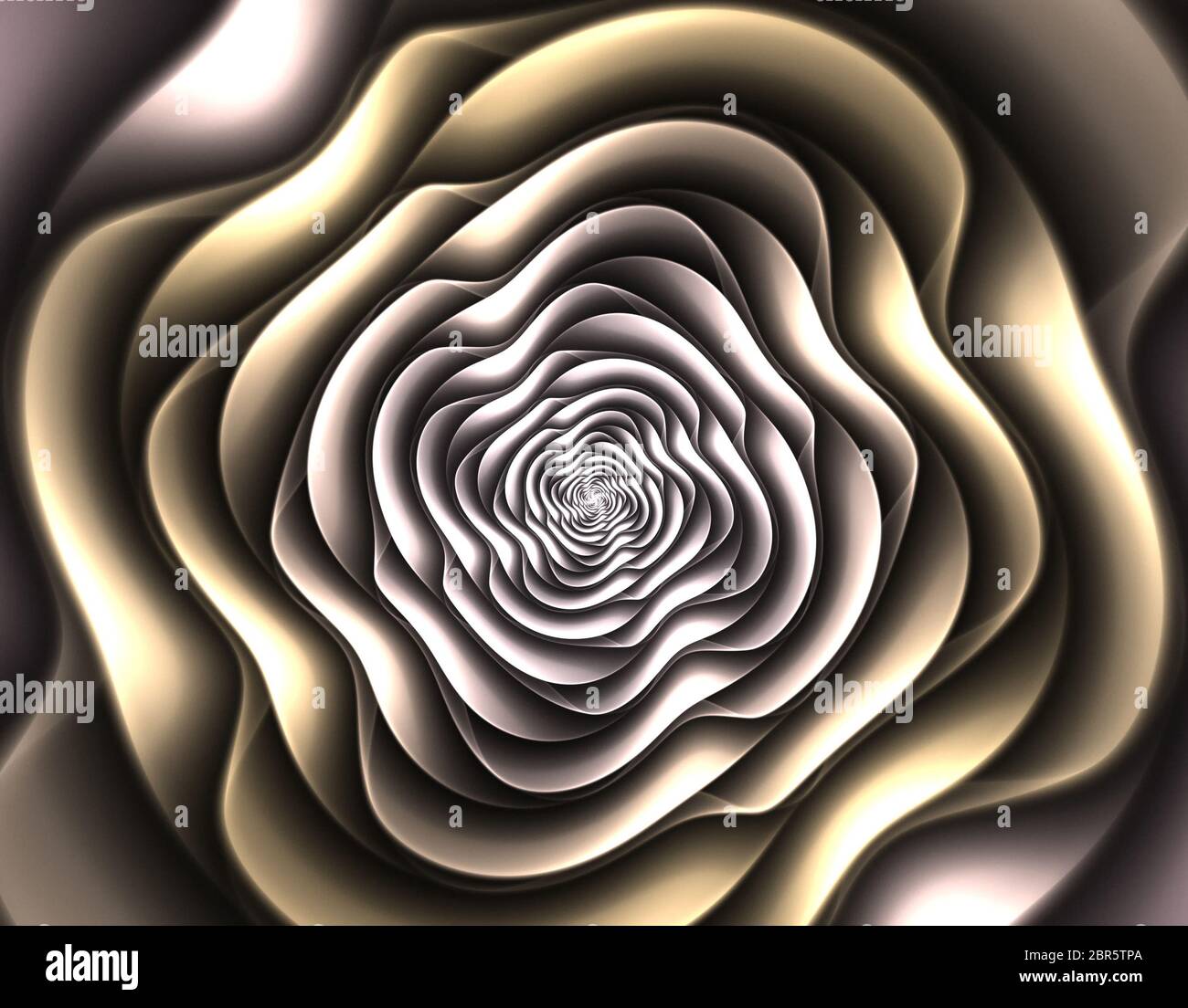 Fractal dynamic spiral. A computer-generated image for use as a ...