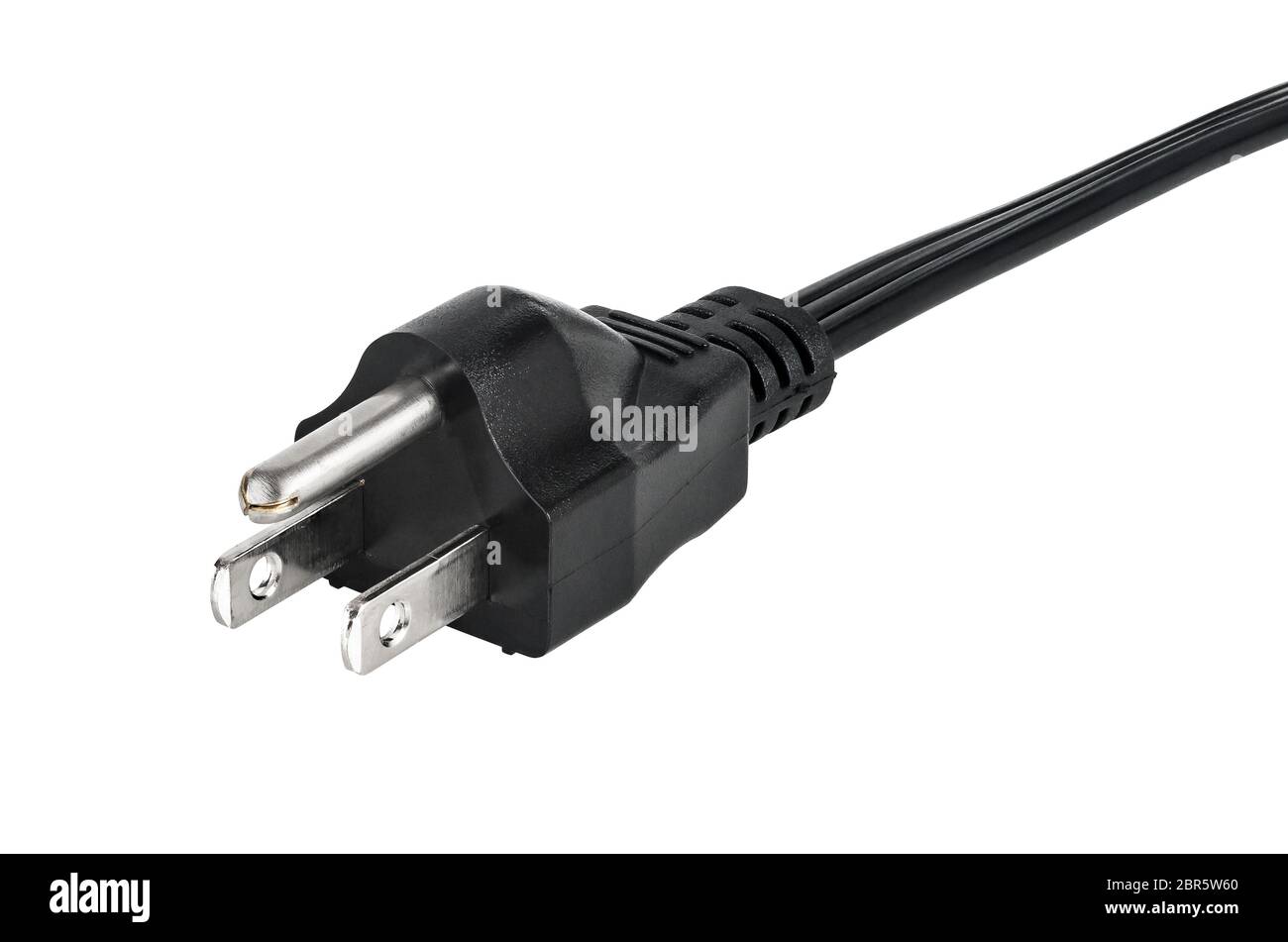 American electric plug isolated on white background with clipping path ...