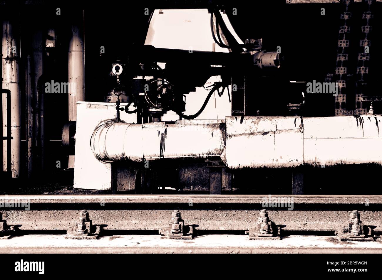 Pipeline and pipe rack of petroleum industrial plant. Offshore Industry ...