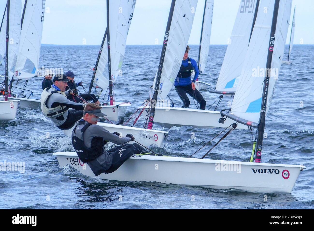 RS Aero sailing dinghy National Championships at North Berwick Stock ...