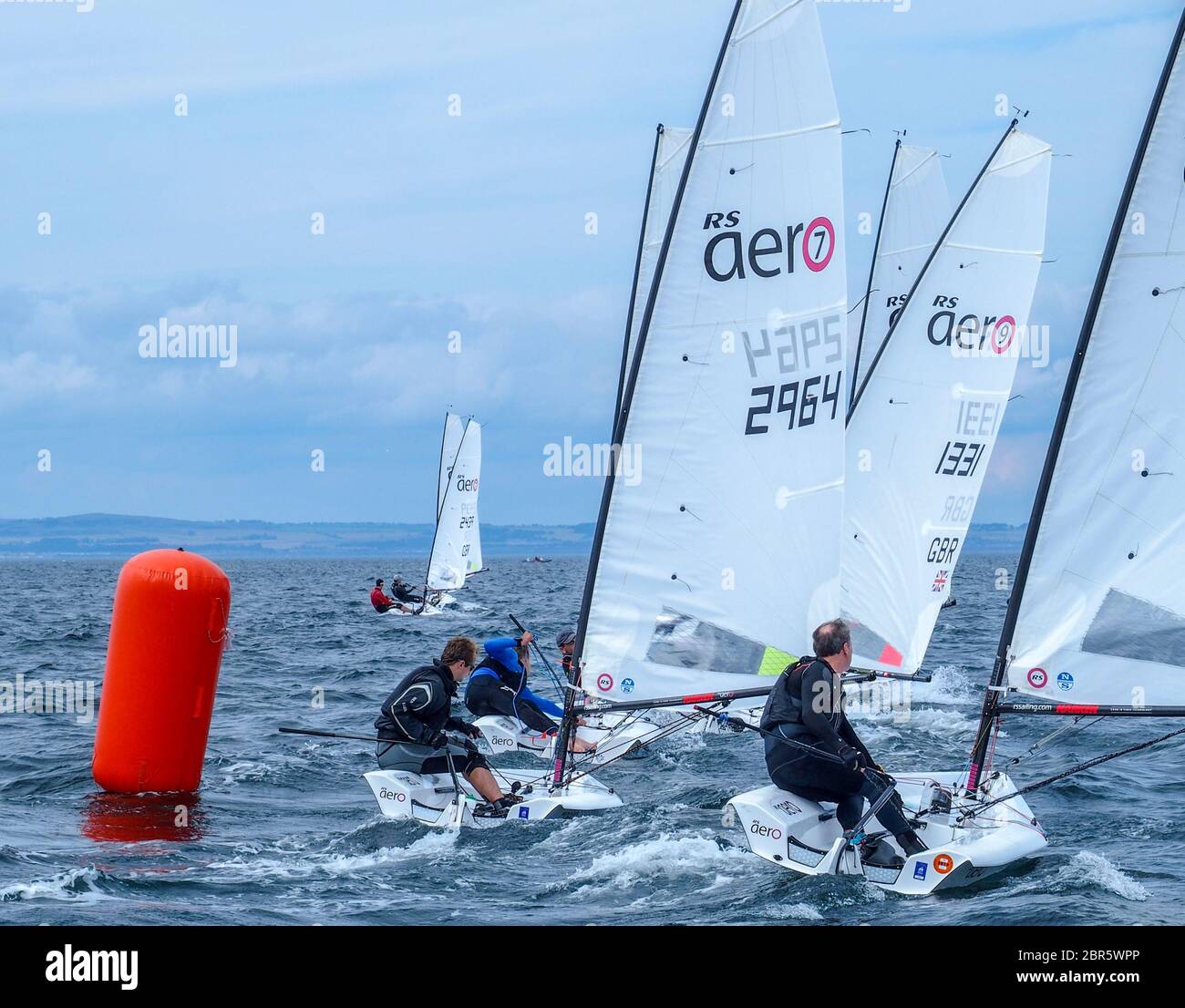 RS Aero sailing dinghy National Championships at North Berwick Stock ...
