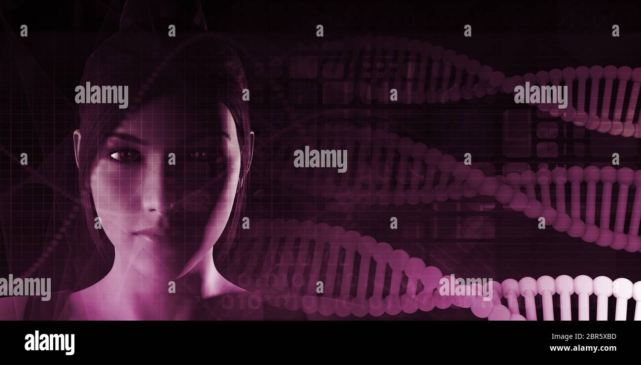 Futuristic Science Background with DNA Sequence Data Stock Photo - Alamy