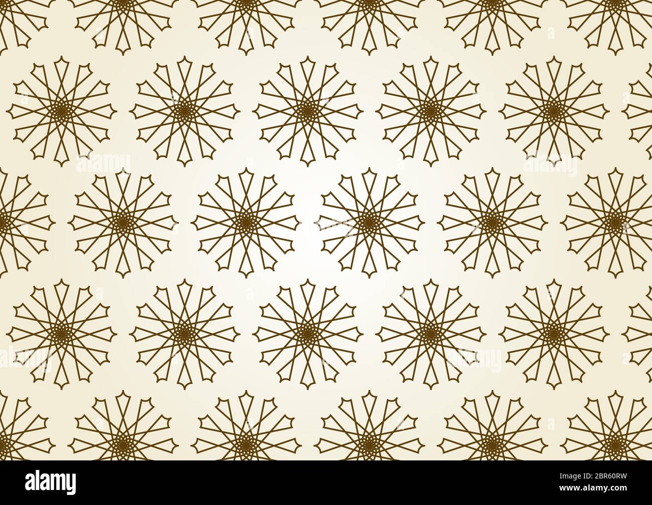 Classic star circle pattern with flower at center on pastel color ...