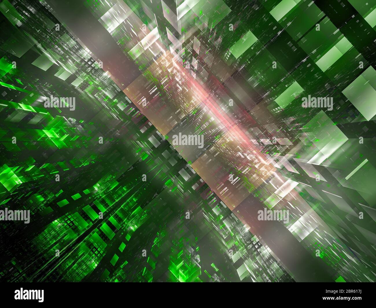 Abstract portal or data center - computer-generated 3d illustration ...