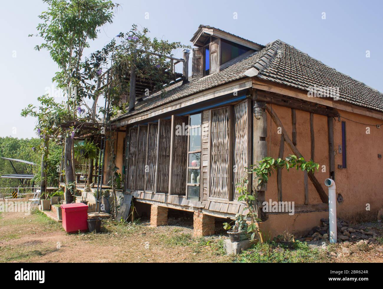 Exterior Design House in Country Style. Exterior design house with ...