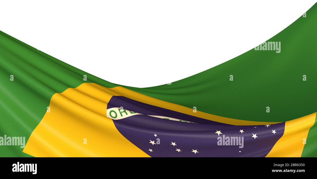 flag banner of brazil nation Stock Photo - Alamy
