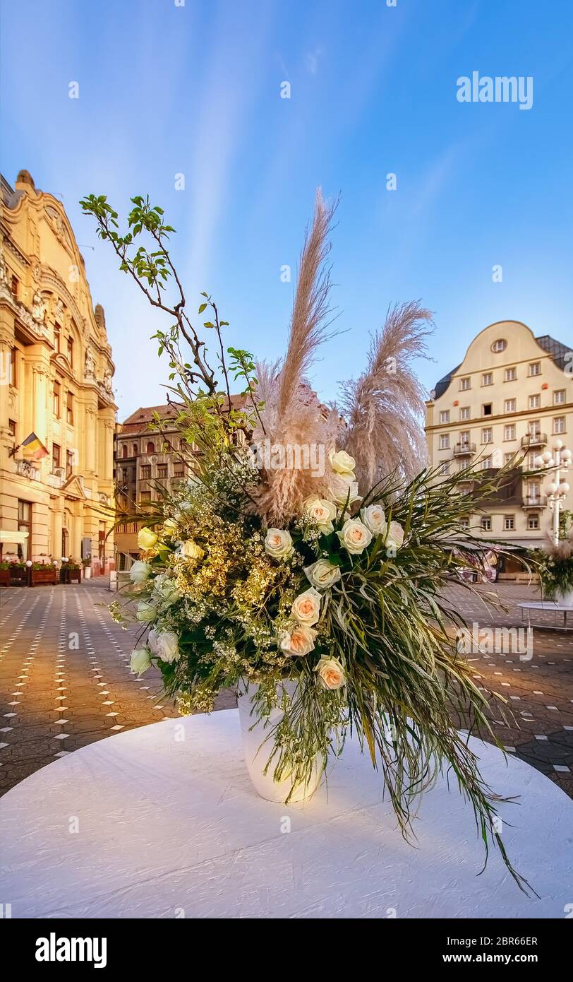 Bouquet on the Victory Square (Piata Victoriei) in Timisoara, Romania ...