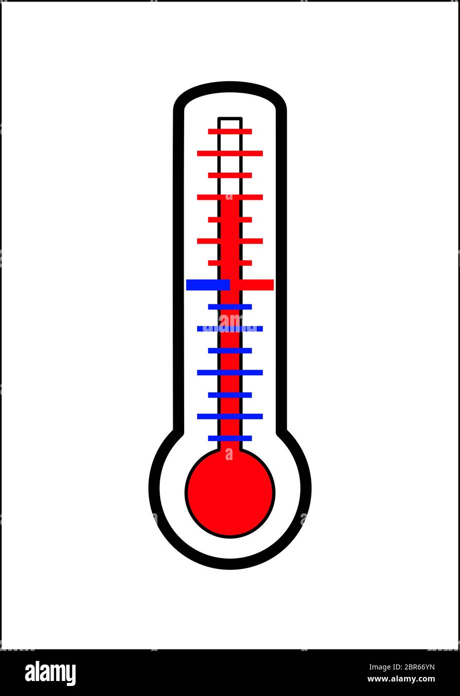 Mercury thermometer for measuring ambient temperature outdoors Stock ...