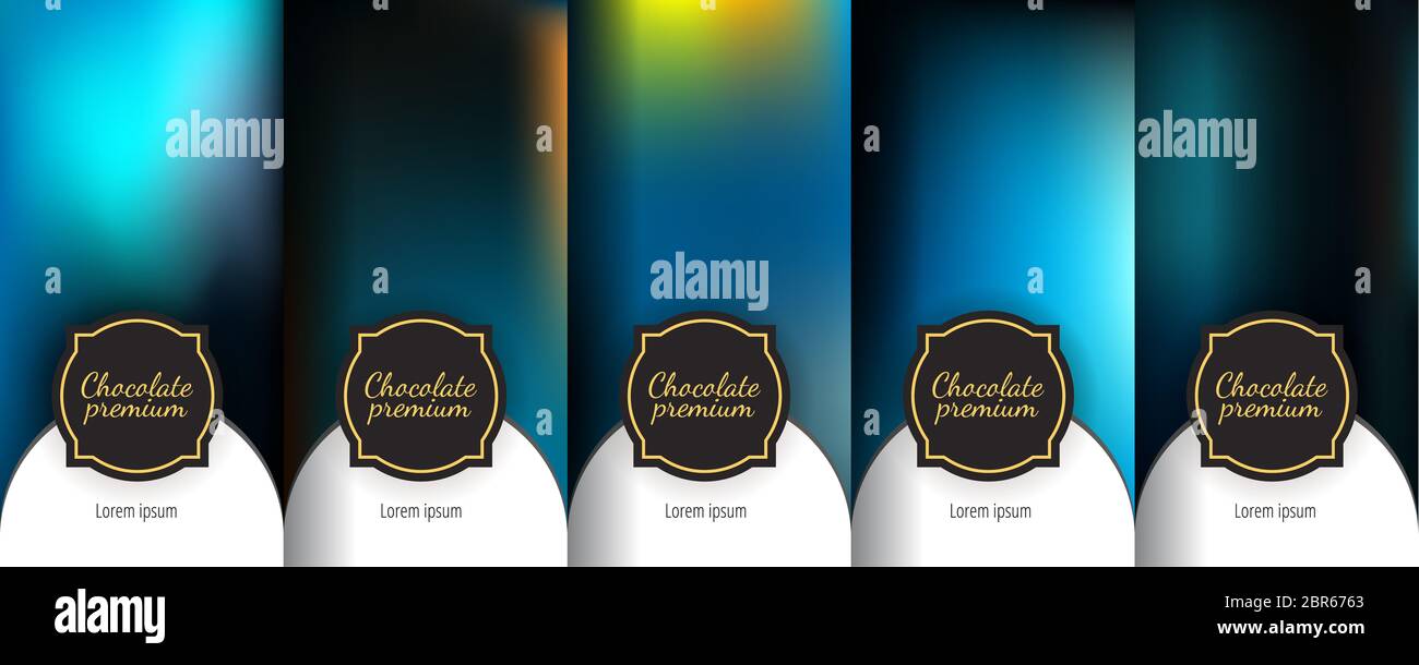 Luxury template label set. Modern colorful backgrounds for flowing ...