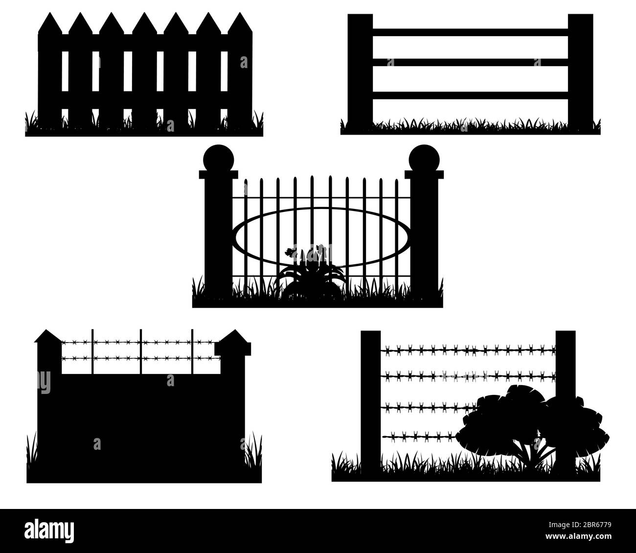 Defensive fence Cut Out Stock Images & Pictures - Alamy