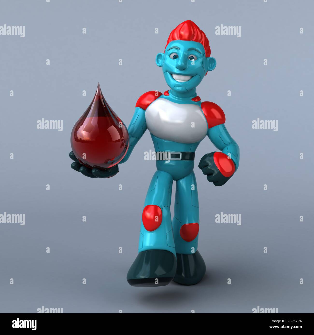 Red Robot - 3D Illustration Stock Photo - Alamy