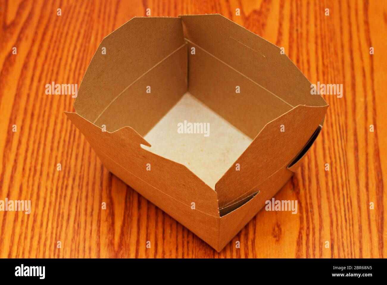 Empty Fast Food Box Made From Corrugated Carton Stock Photo - Alamy
