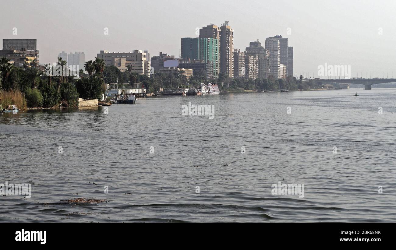 River Nile Landscape Day in Cairo Egypt Stock Photo - Alamy