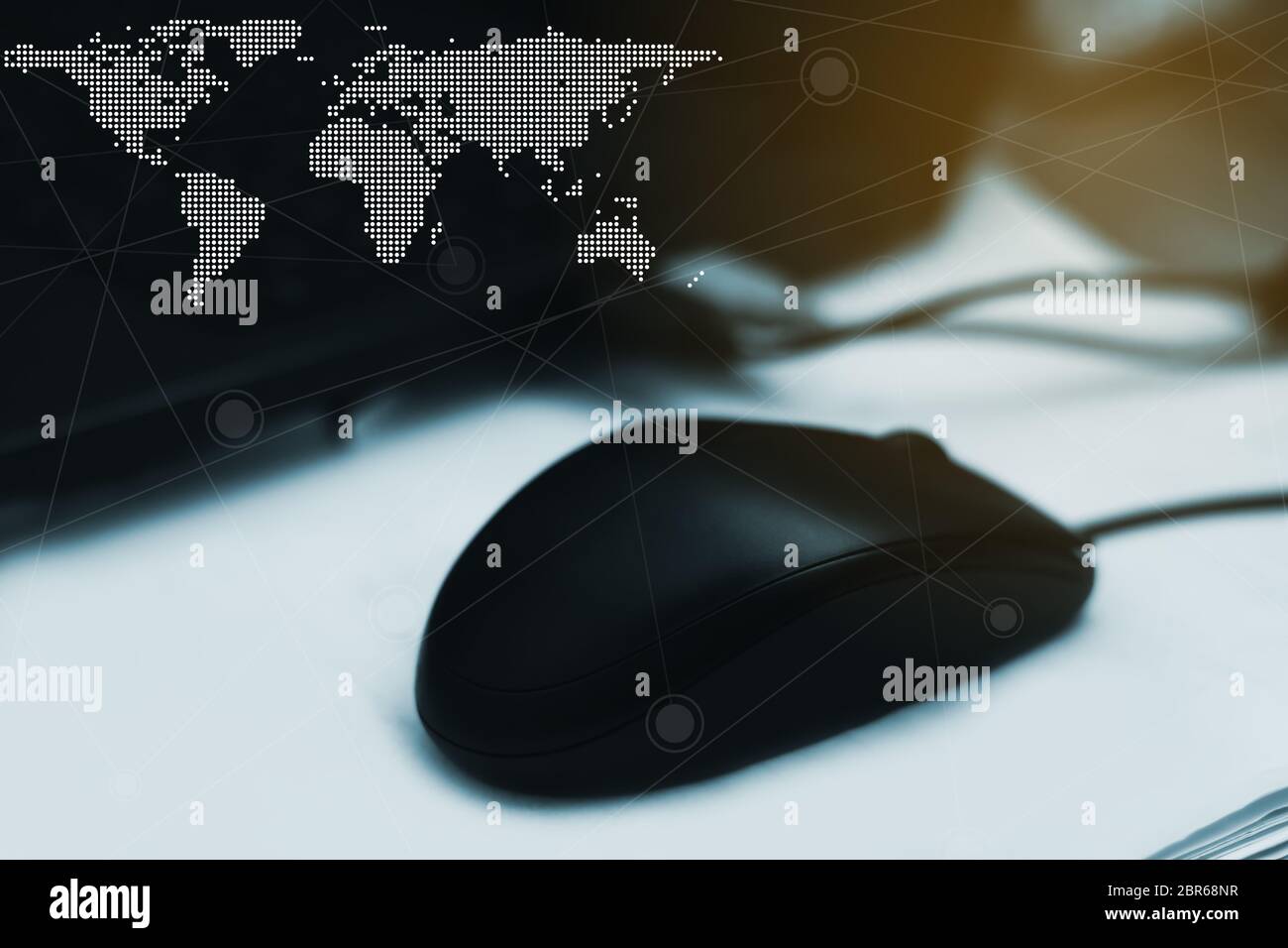 Technology networking and internet connection concept, Mouse computer ...