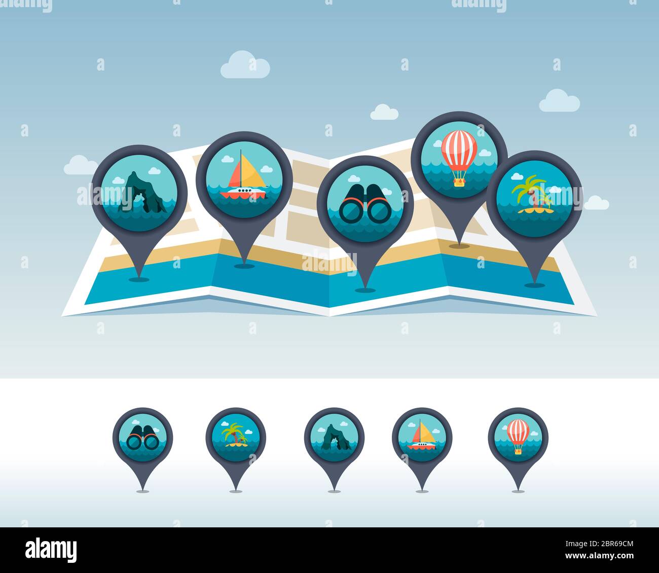 Map pin pointer balloon icon hi-res stock photography and images - Alamy