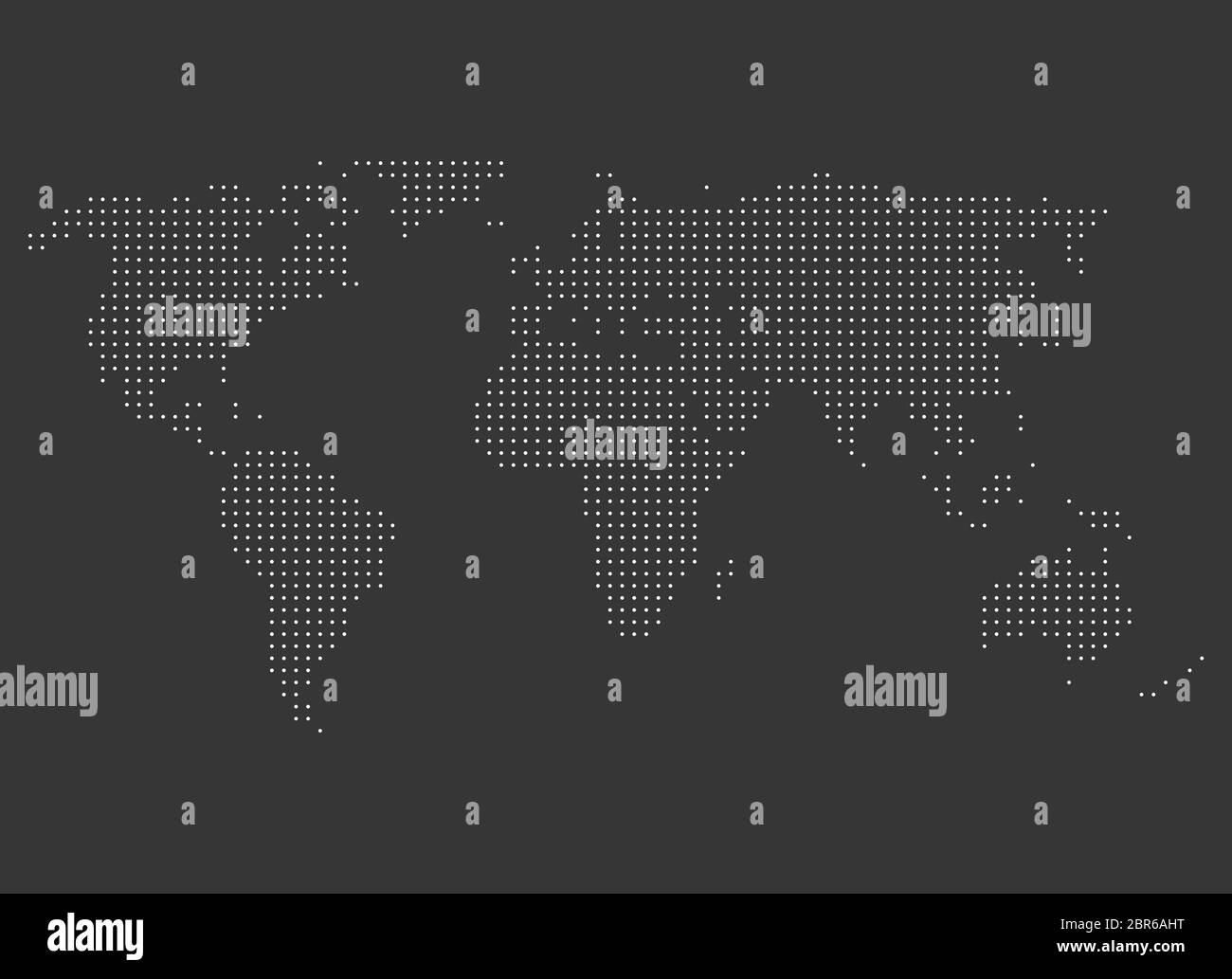 World map square dots Black and White Stock Photos & Images - Alamy