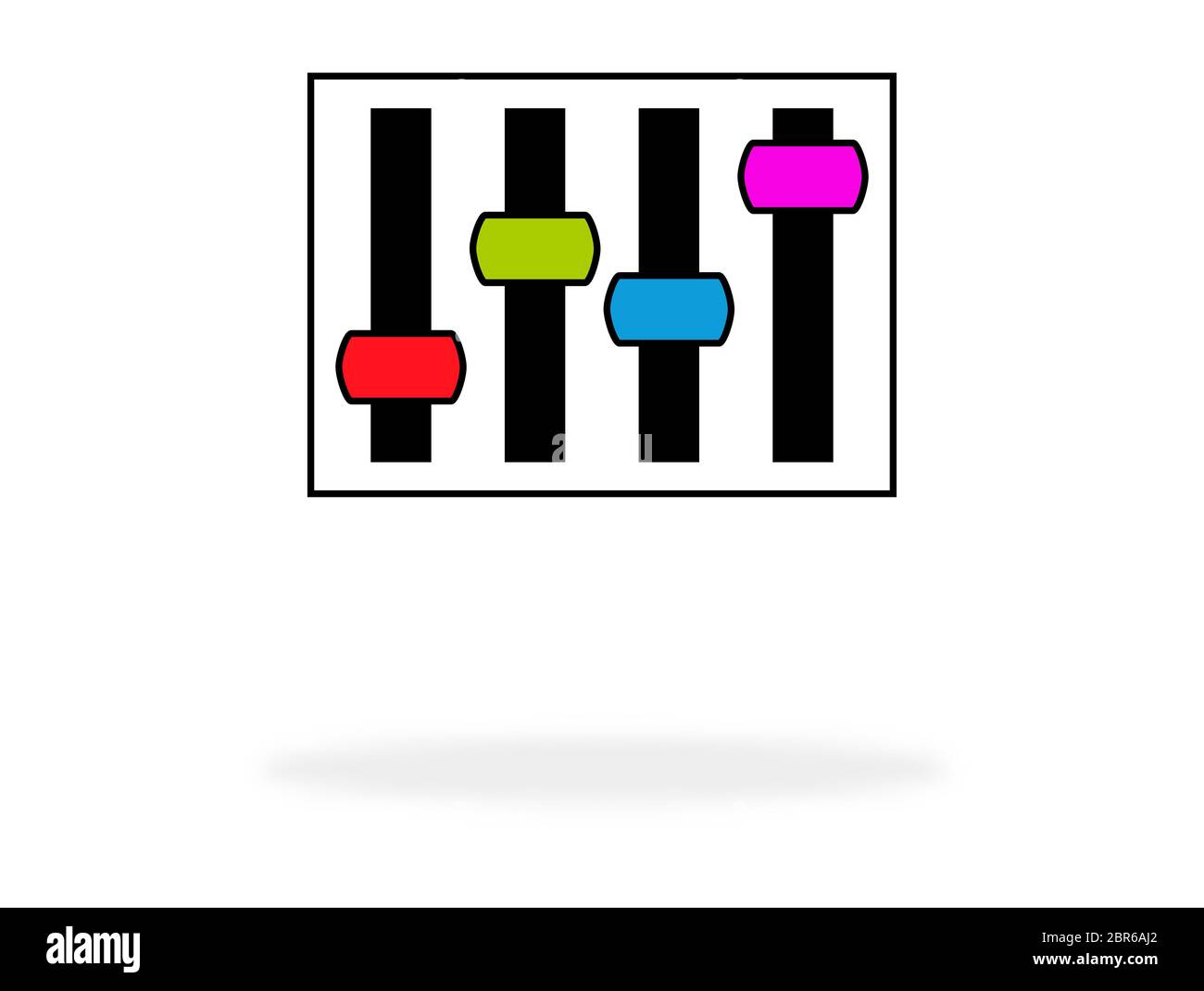 Regulator icon with many colors - Symbol for Settings, Control or Panel ...