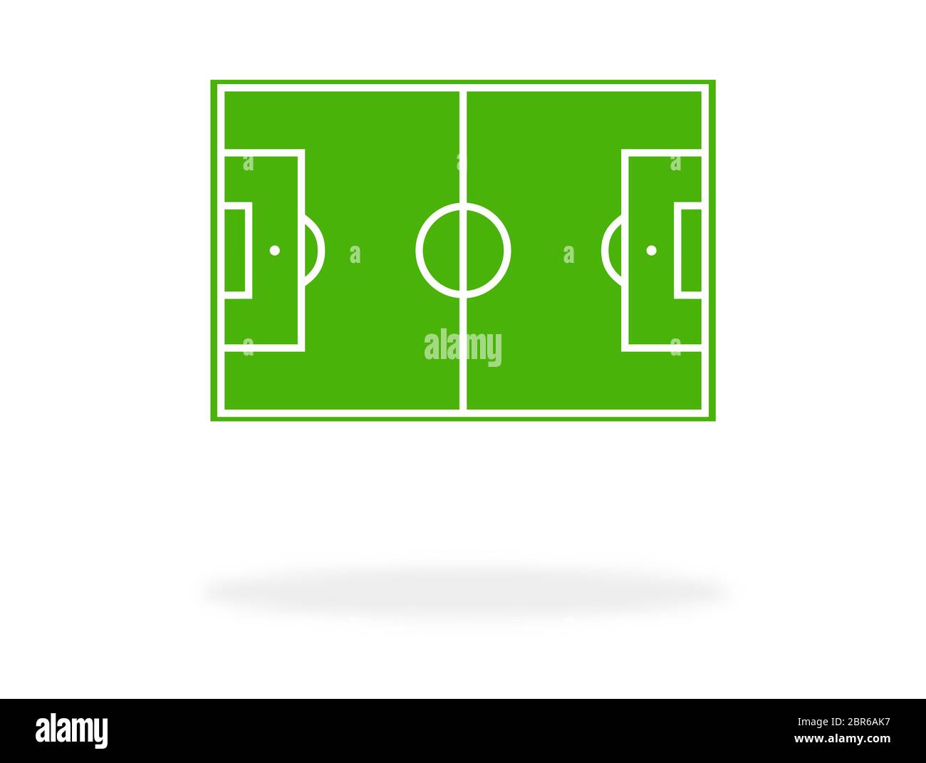 Football field icon with green color - Symbol for Soccer match, Stadium ...