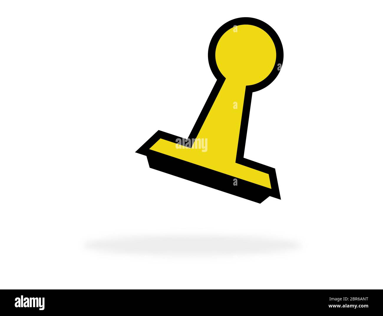 Stamp icon with yellow color - Symbol for Approval and Authorization ...