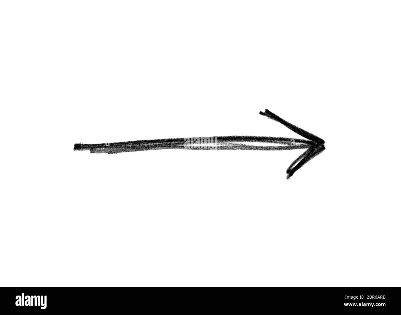 Hand painted sketch of arrow made with black pencil Stock Photo - Alamy